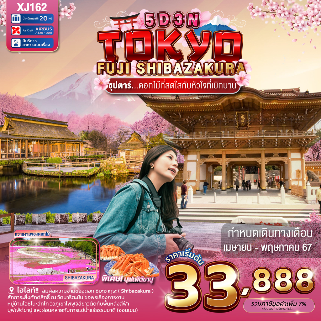 XJ162 XJ162_TOKYO FUJI SHIBASAKURA 5D 3N BY XJ "ซุปตาร์...ดอกไม้ที่สดใส ...
